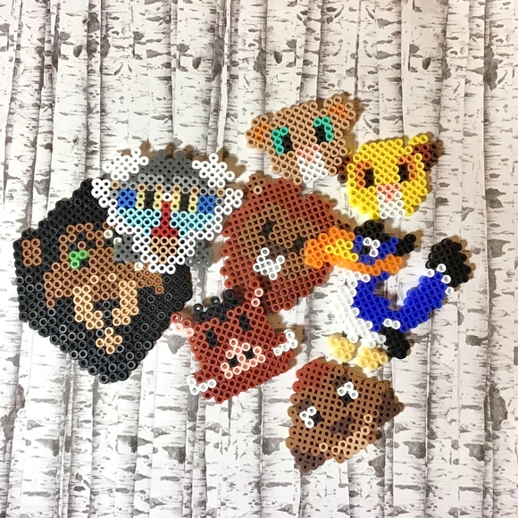 Homemade | Jewelry | Lion King Perler Bead Sprite Simba Scar Mufasa Etc ...